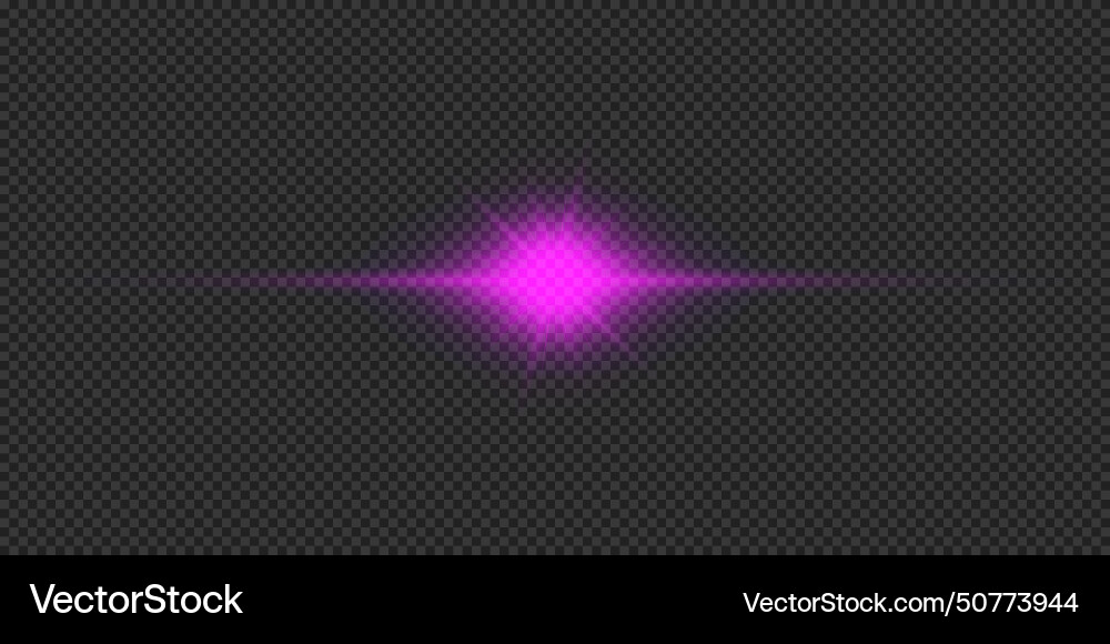 Purple horizontal light effect of lens flares Vector Image