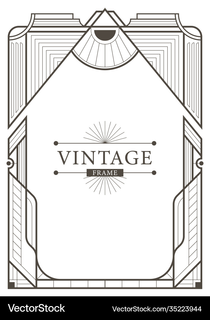 Vintage frame template Royalty Free Vector Image