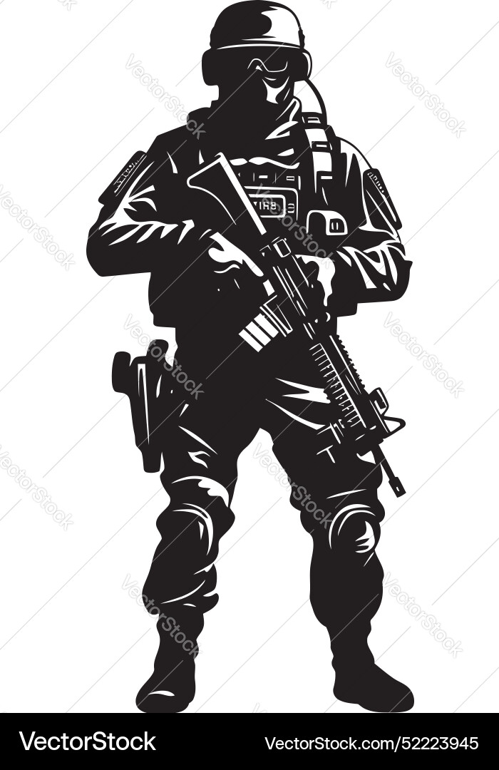 Elite enforcers elegant emblem featuring swat Vector Image