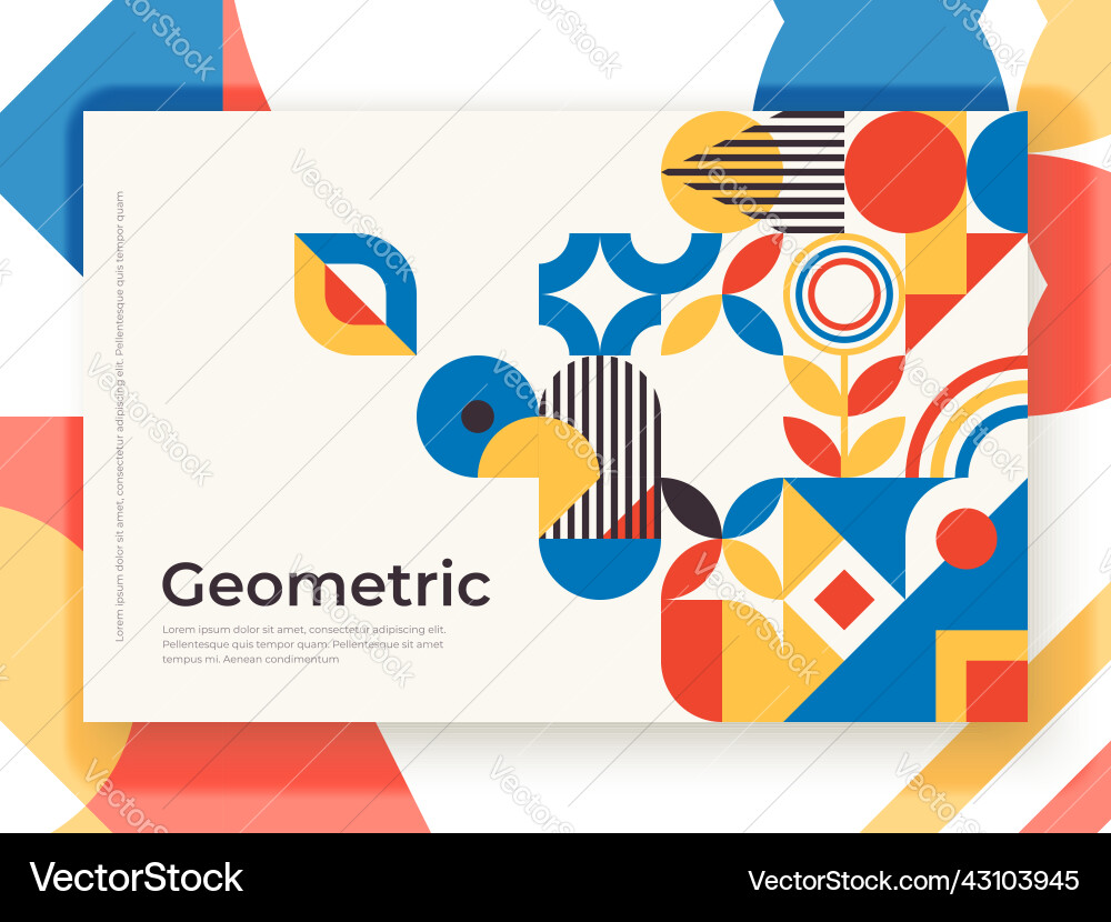 Geometric Square Banner Royalty Free Vector Image