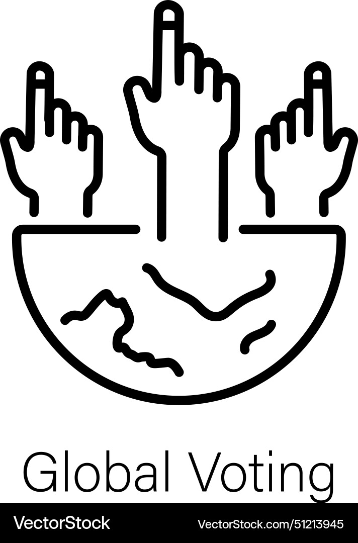 Global voting Royalty Free Vector Image - VectorStock