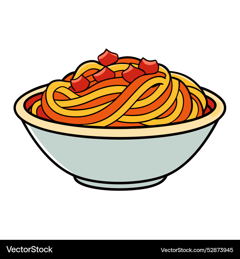 Gourmet italian spaghetti pasta with cheese Vector Image