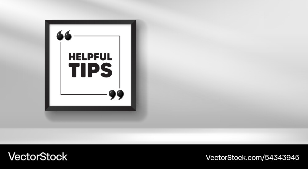 Helpful tips symbol education faq sign photo Vector Image