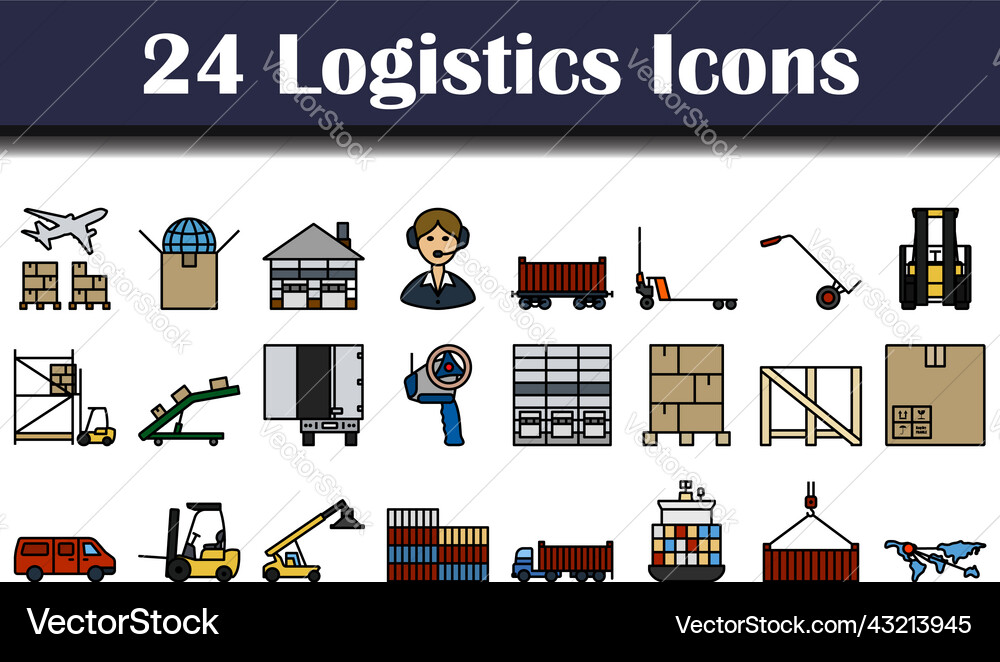 Logistics icon set Royalty Free Vector Image - VectorStock