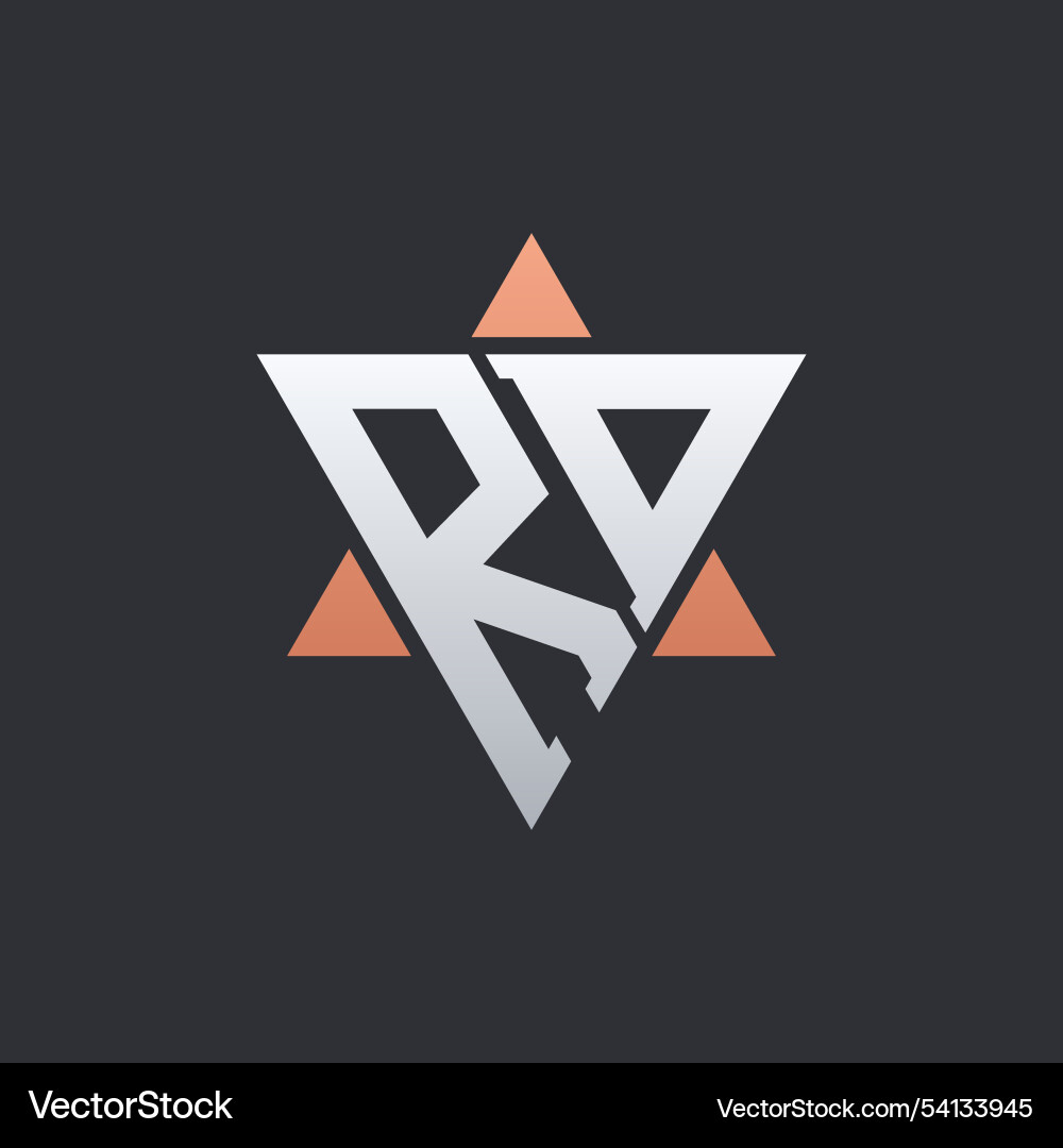 Modern rd letter logo design with geometric Vector Image