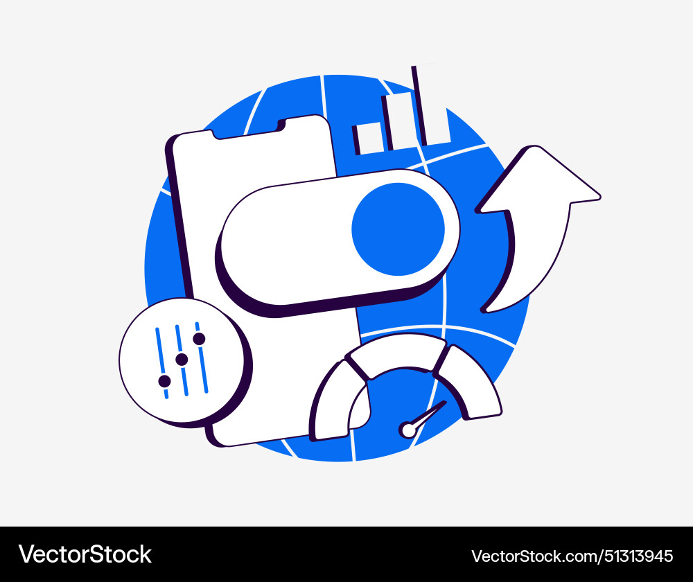 Speed up the internet connection manage advanced Vector Image