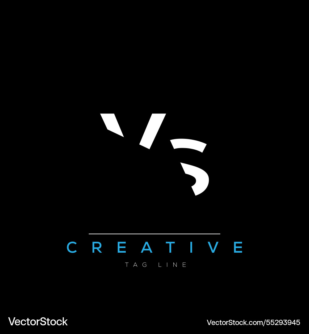 Vs creative monogram logo Royalty Free Vector Image