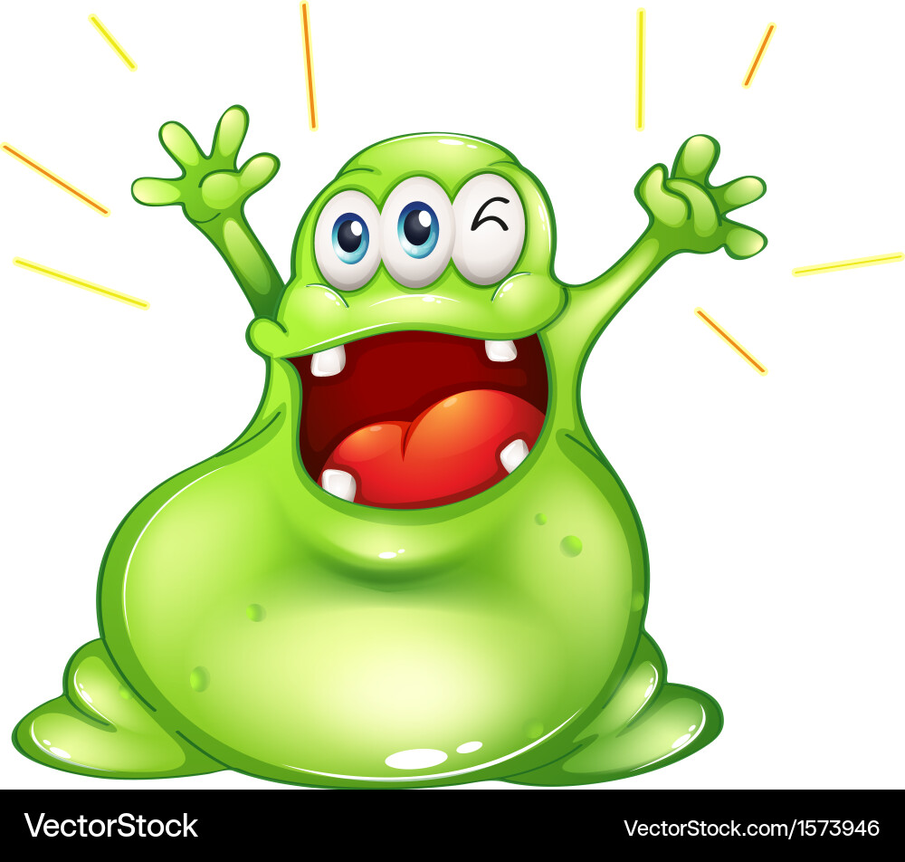 A successful fat monster Royalty Free Vector Image