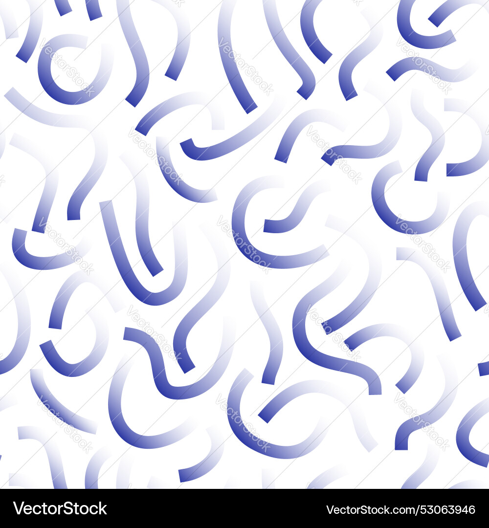 Blue and white gradient curved lines isolated Vector Image