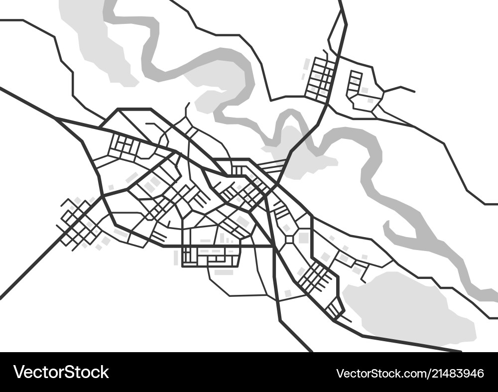 City map Royalty Free Vector Image - VectorStock