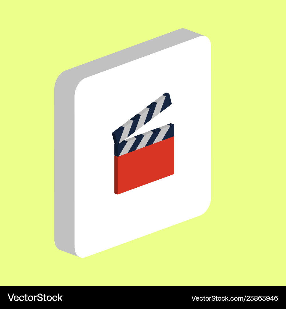 Clap board computer symbol Royalty Free Vector Image