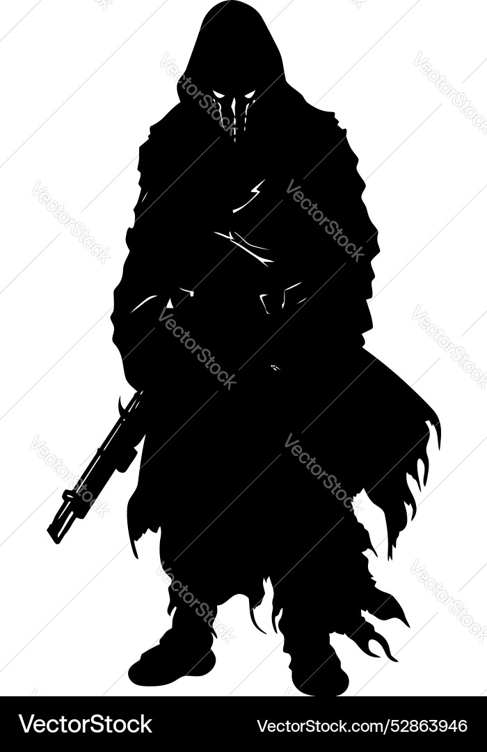 Dread reaper combat weapons logo phantom Vector Image