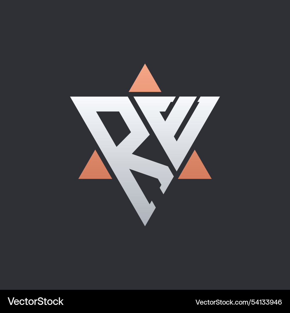 Modern re letter logo design with geometric Vector Image