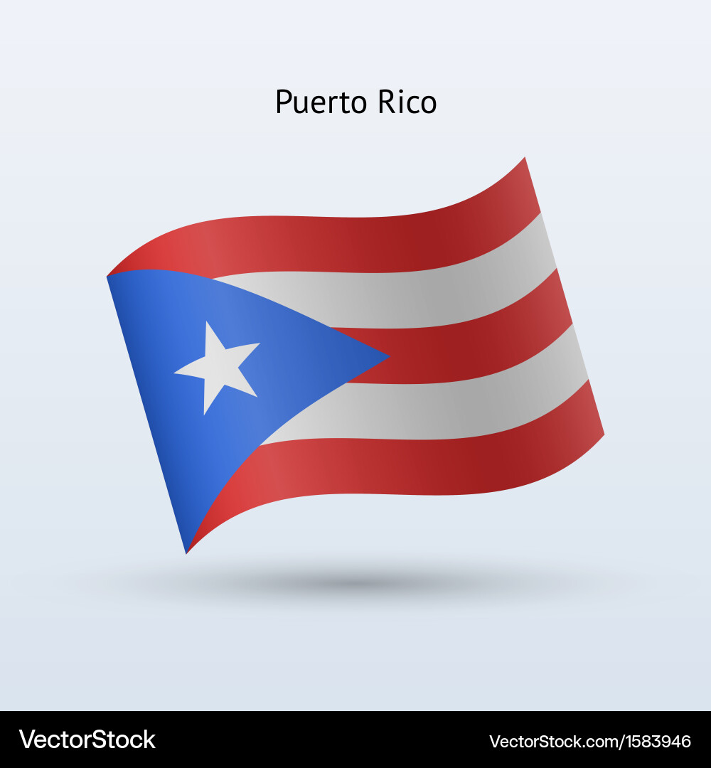 Puerto Rican Flag Waving