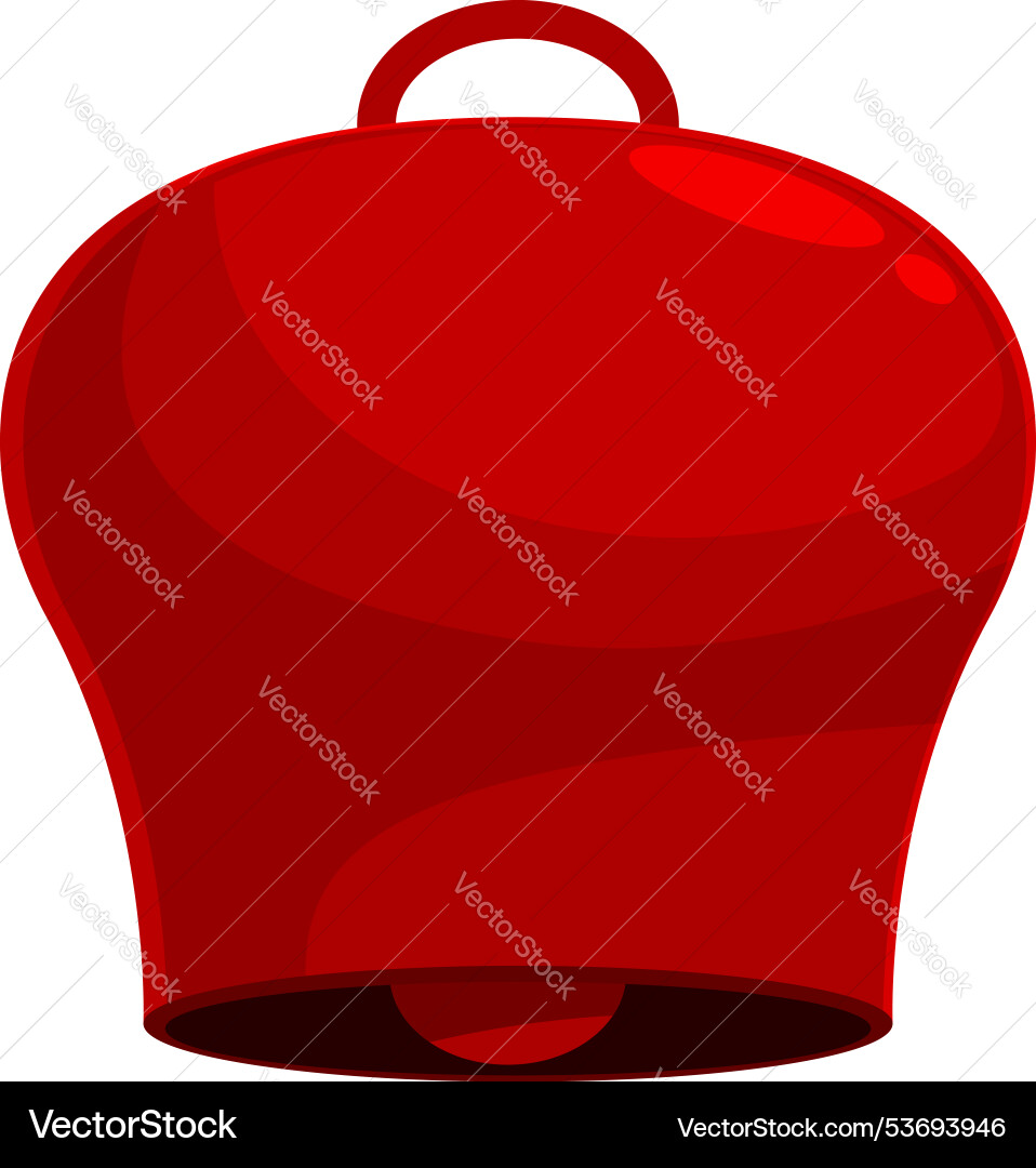 Red cartoon bell ringing creating a festive sound Vector Image