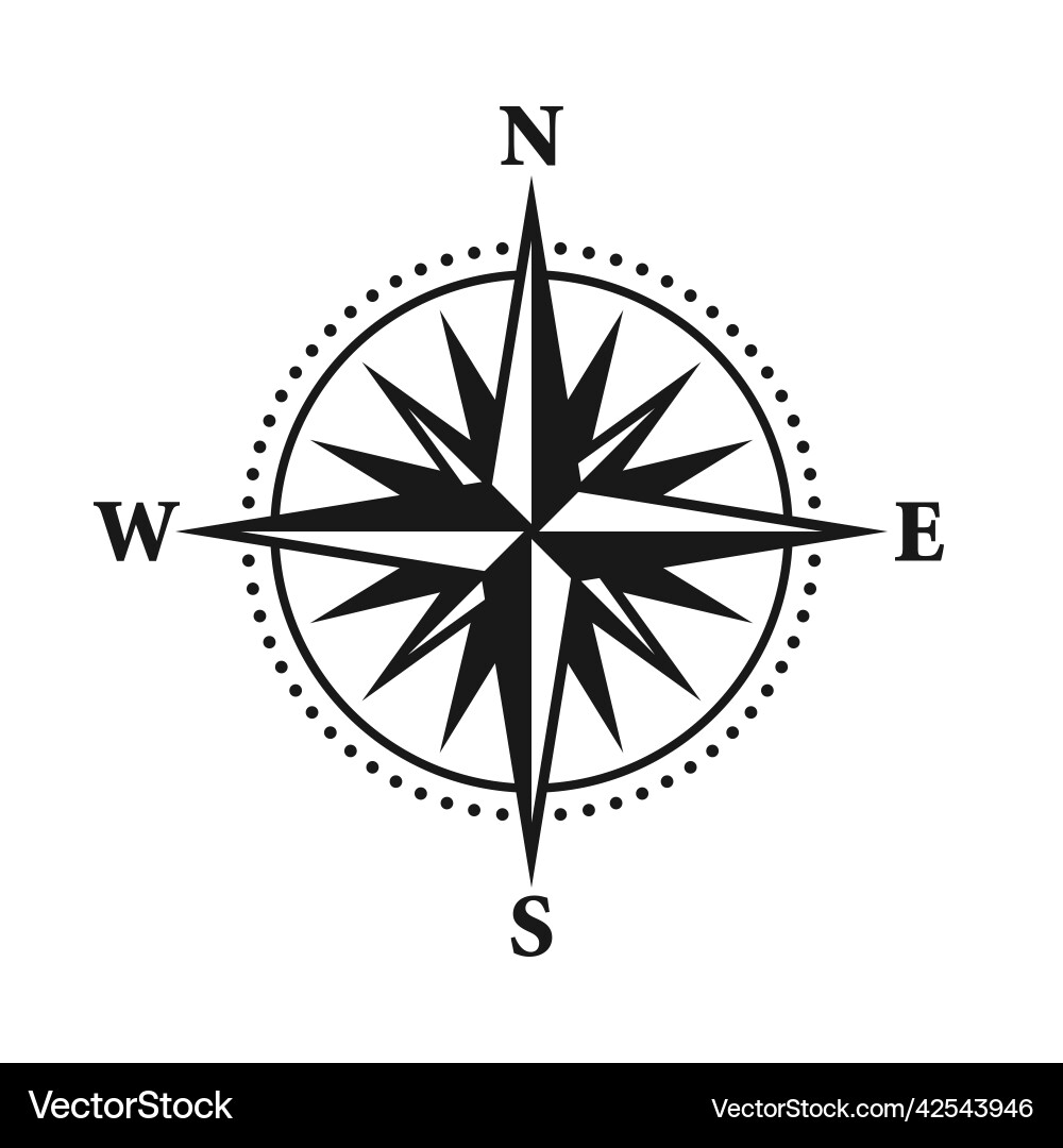 Vintage marine wind rose nautical chart Royalty Free Vector