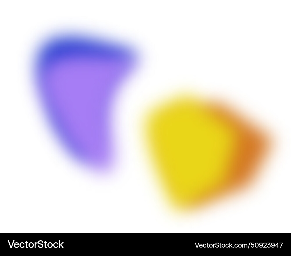 Colorful blurry gradient shapes isolated Vector Image