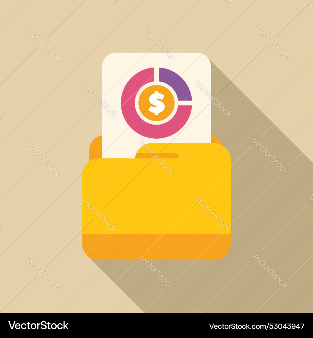 Financial report folder storing pie chart – Royalty-Free Vector ...