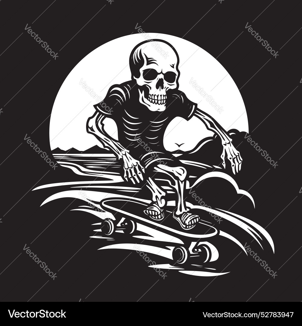 Ghost rider reaper roll skull graphics grim grind Vector Image