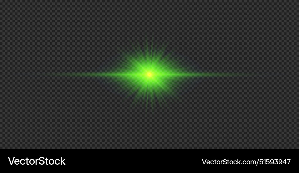 Green horizontal light effect of lens flares Vector Image