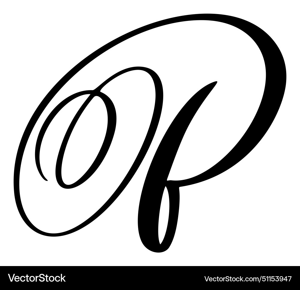 Hand drawn calligraphy letter b script Royalty Free Vector