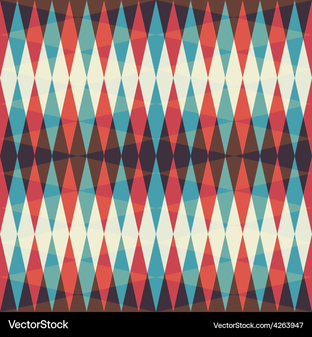 Retro rhombus seamless pattern Royalty Free Vector Image