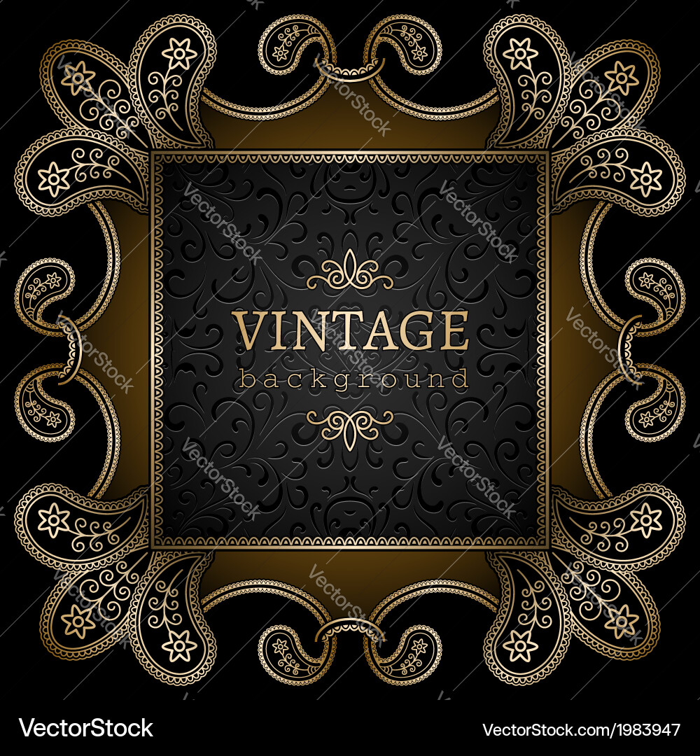 Square gold frame Royalty Free Vector Image - VectorStock