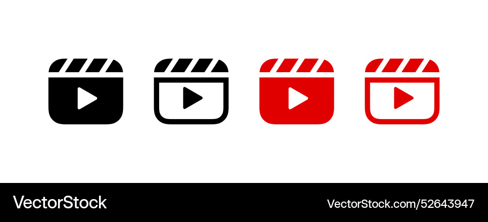 Video playback icon playtime sign Royalty Free Vector Image