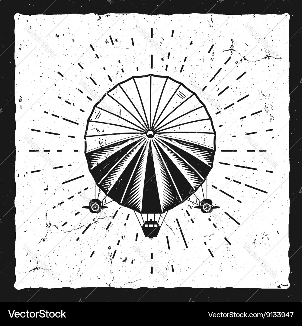 Vintage Luftschiff Hintergrund retro schmutzig Vektorbild