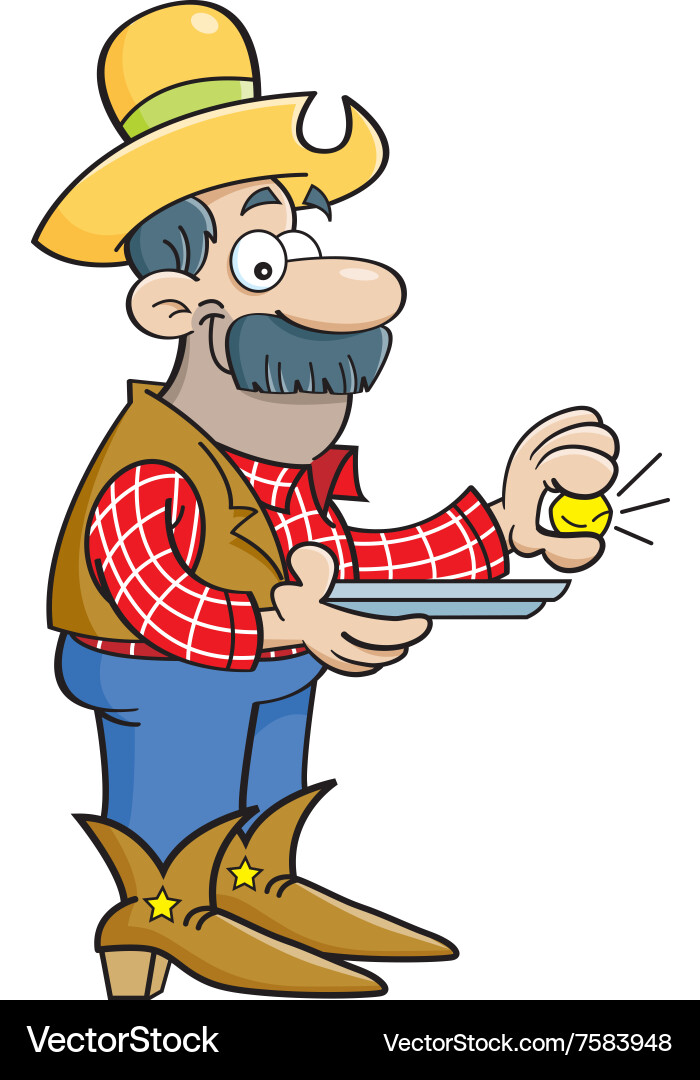 Cartoon Prospector with Gold Royalty Free Vector Image