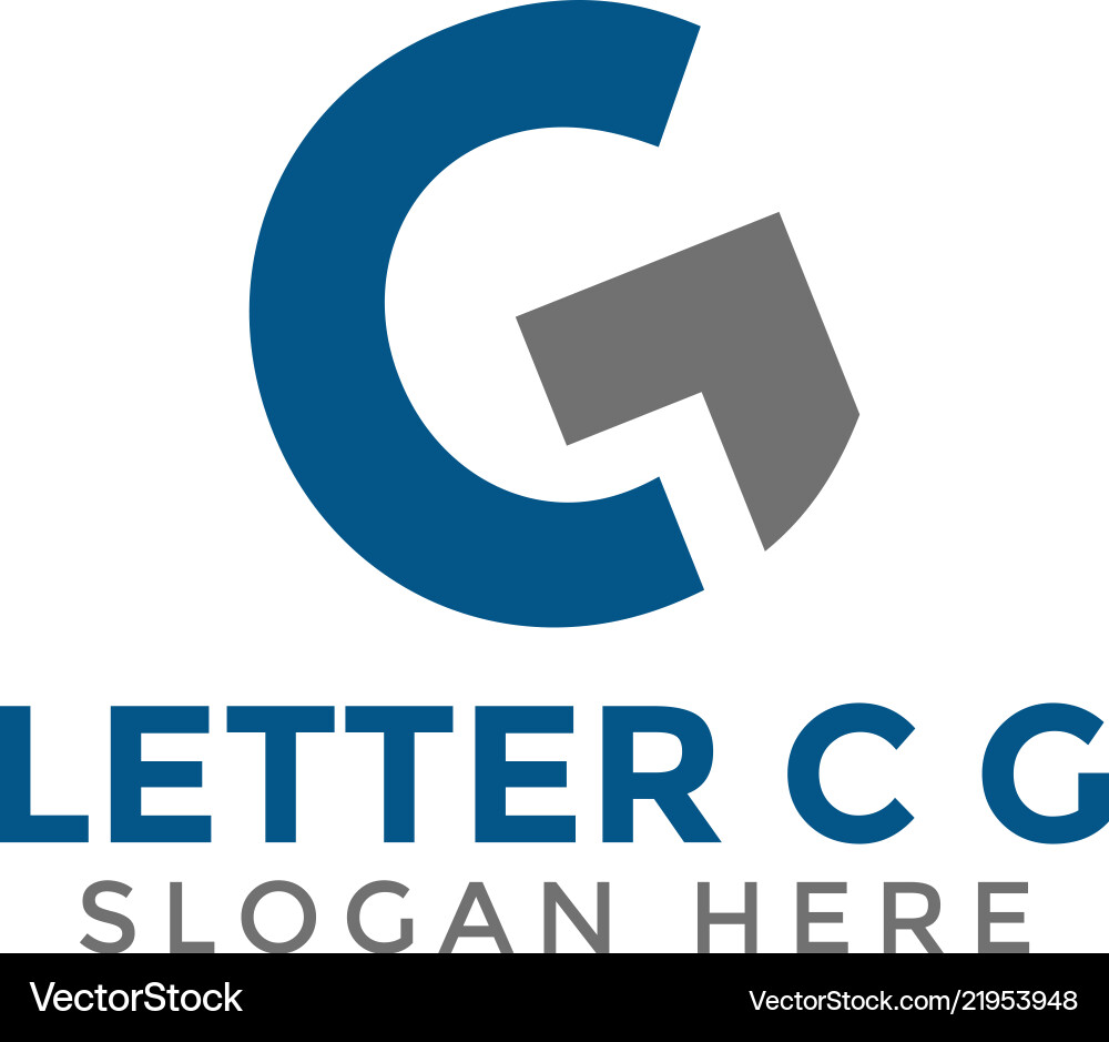 Elegant C & G Monogram Logo Royalty Free Vector Image