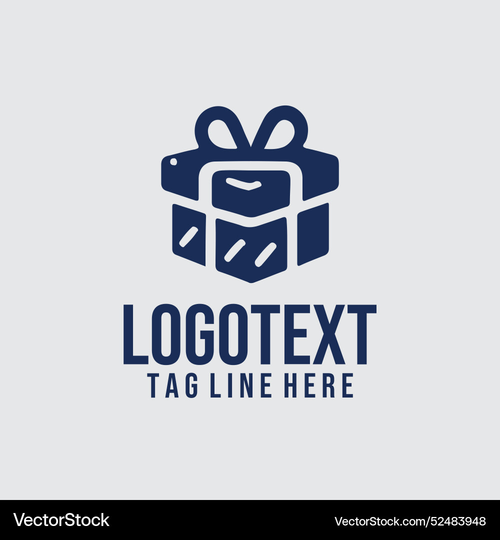 Gift box logo Royalty Free Vector Image - VectorStock