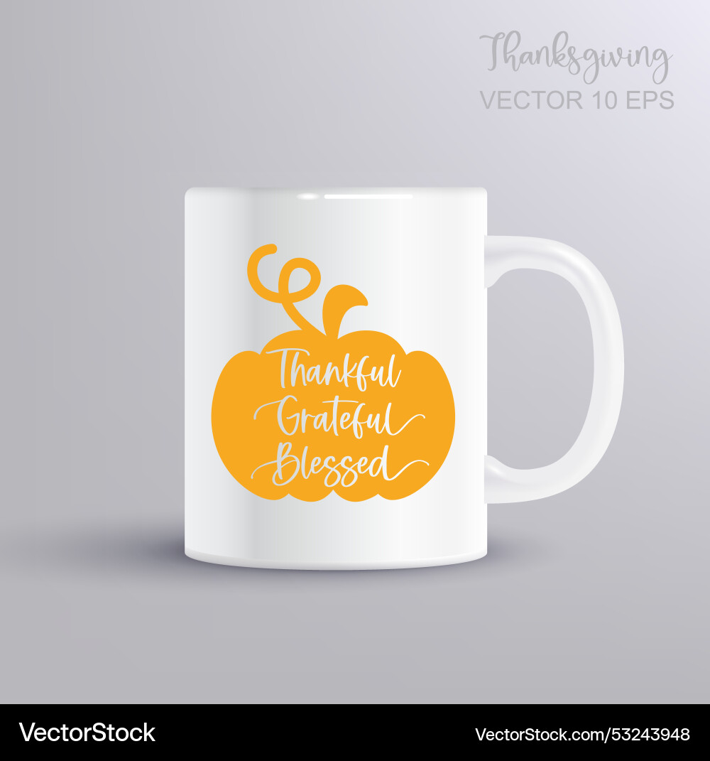 Grateful thankful blessed Royalty Free Vector Image