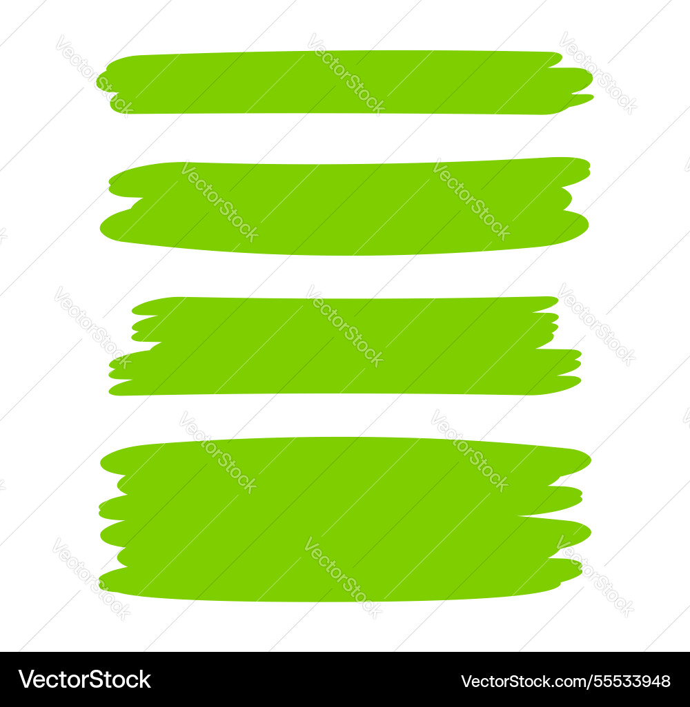 Green bright stripes brush paint for scribble Vector Image