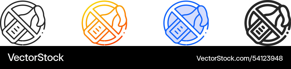 Molotov iconthin linear gradient blue stroke Vector Image