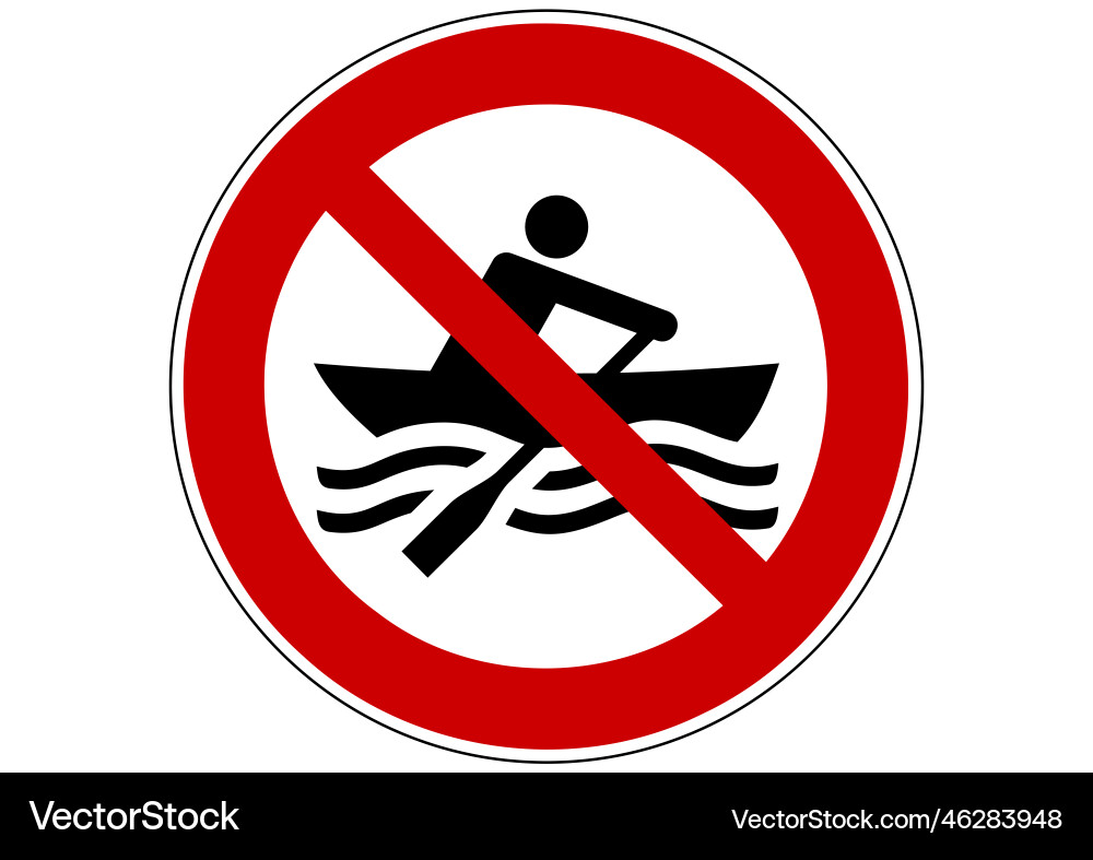No rowing Royalty Free Vector Image - VectorStock