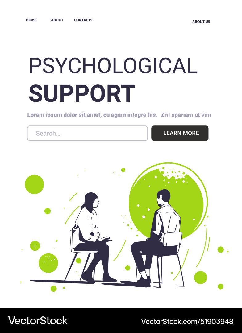 Psychological support mental health concept Vector Image