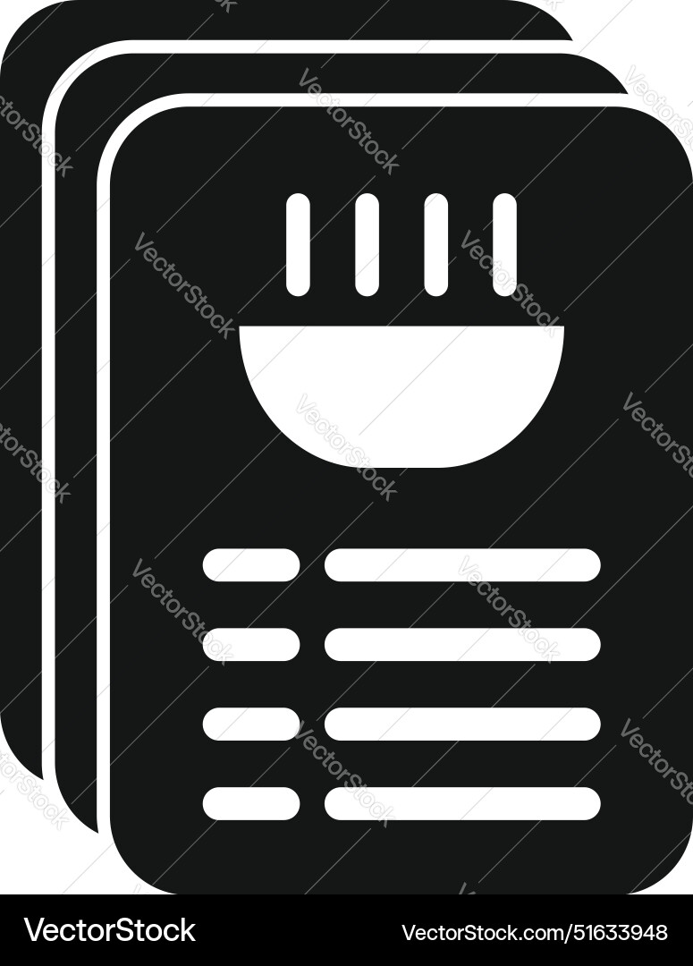 Restaurant menu icon showing food ordering Vector Image