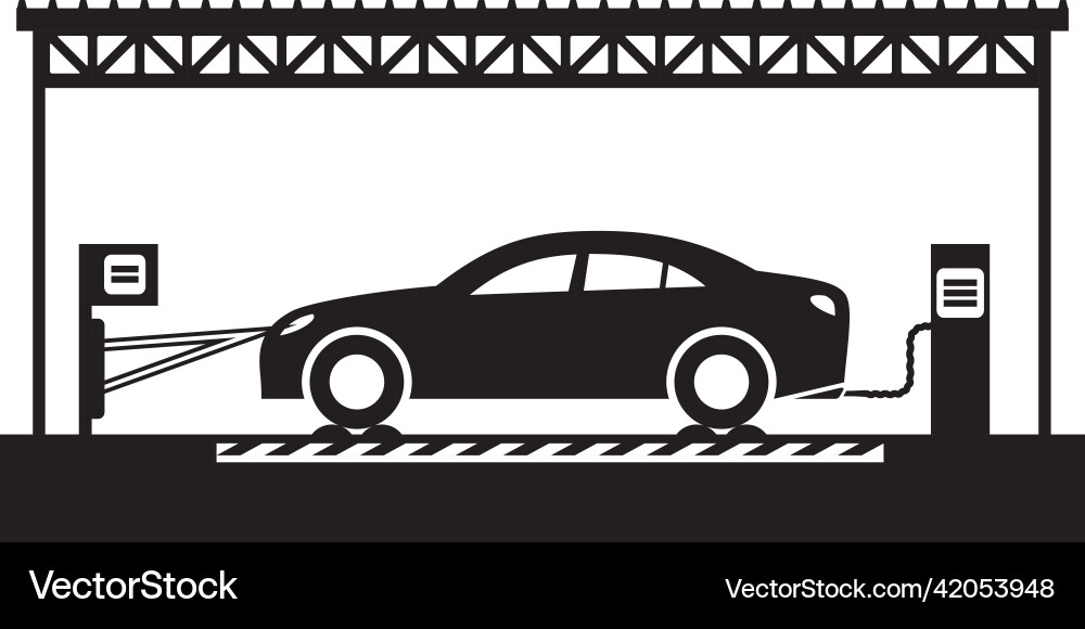 Vehicle technical inspection Royalty Free Vector Image
