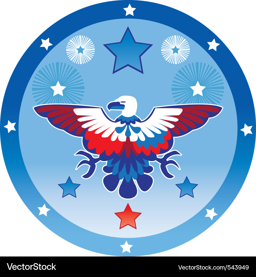 American Eagle Independence Day Royalty Free Vector Image