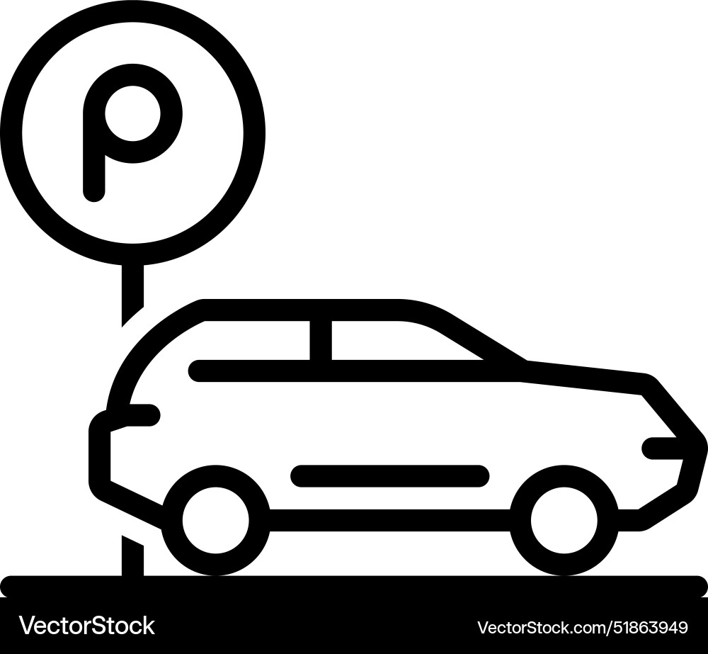 Car parking Royalty Free Vector Image - VectorStock