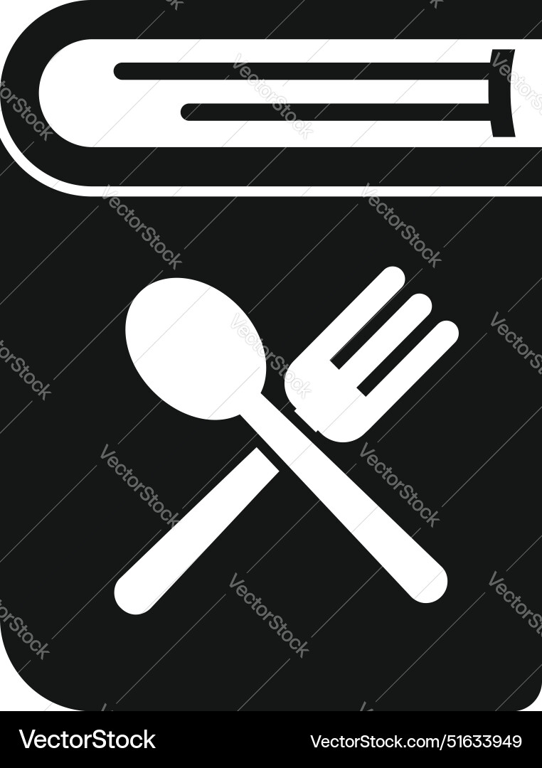 Cookbook icon showing cooking and recipes Vector Image