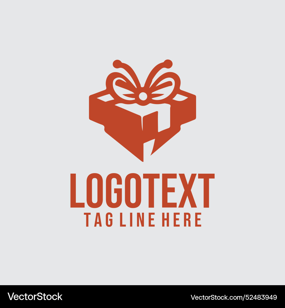 Gift box logo Royalty Free Vector Image - VectorStock