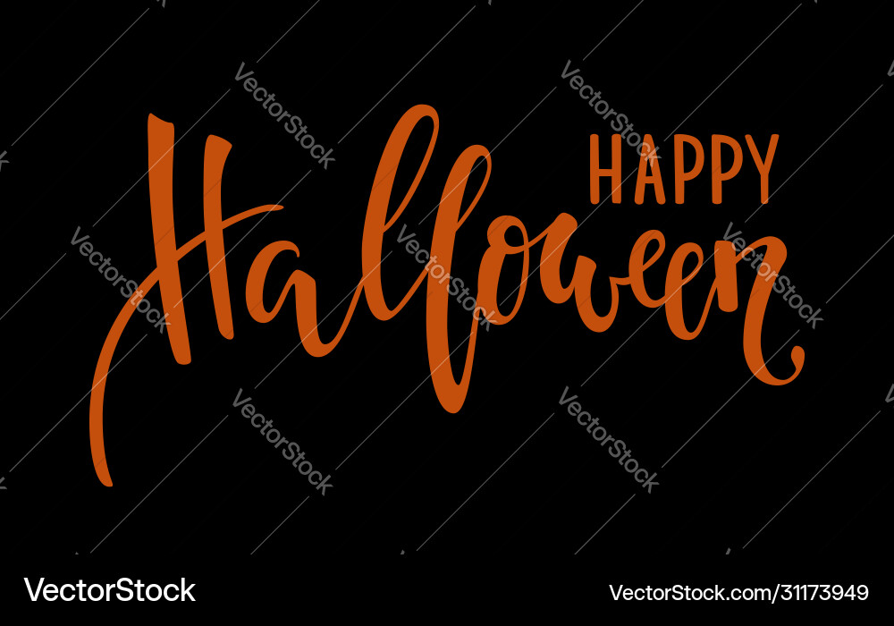Halloween Calligraphy Art Royalty Free Vector Image
