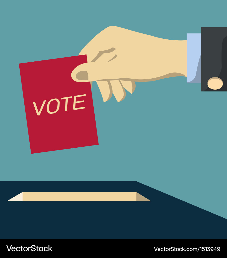 Hand giving vote Royalty Free Vector Image - VectorStock