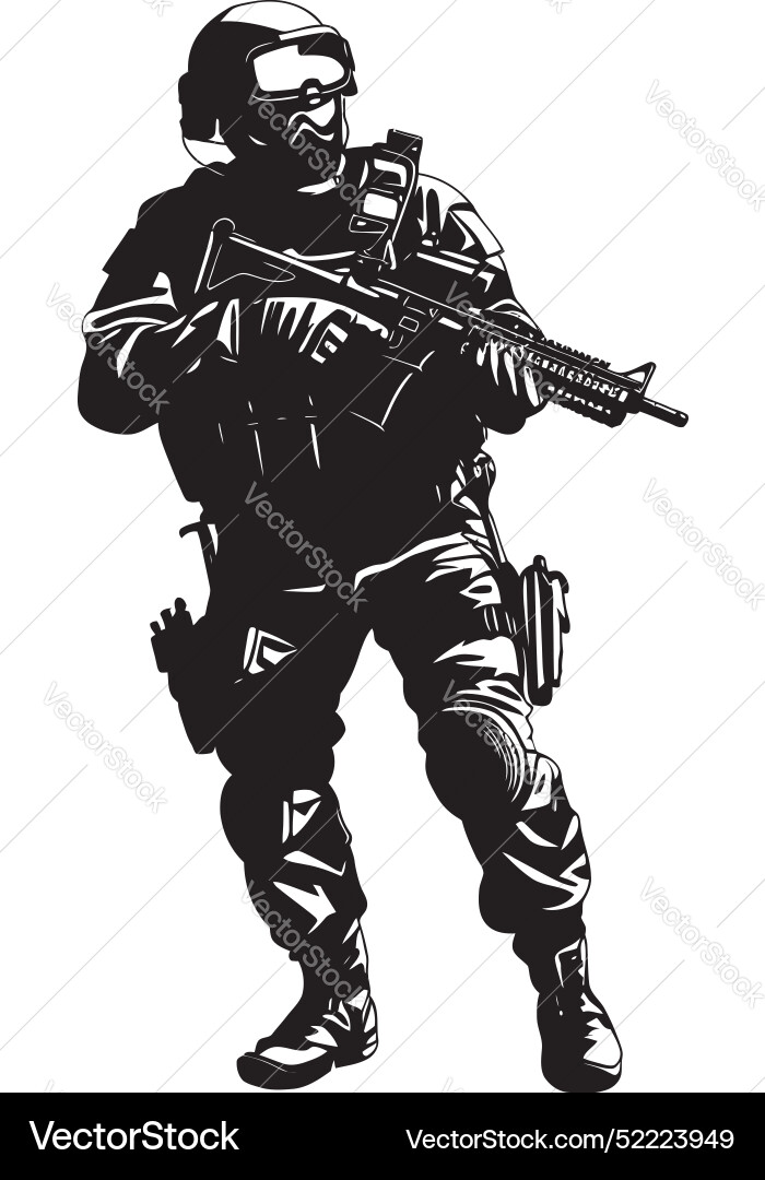 Special ops sovereignty logo showcasing black Vector Image