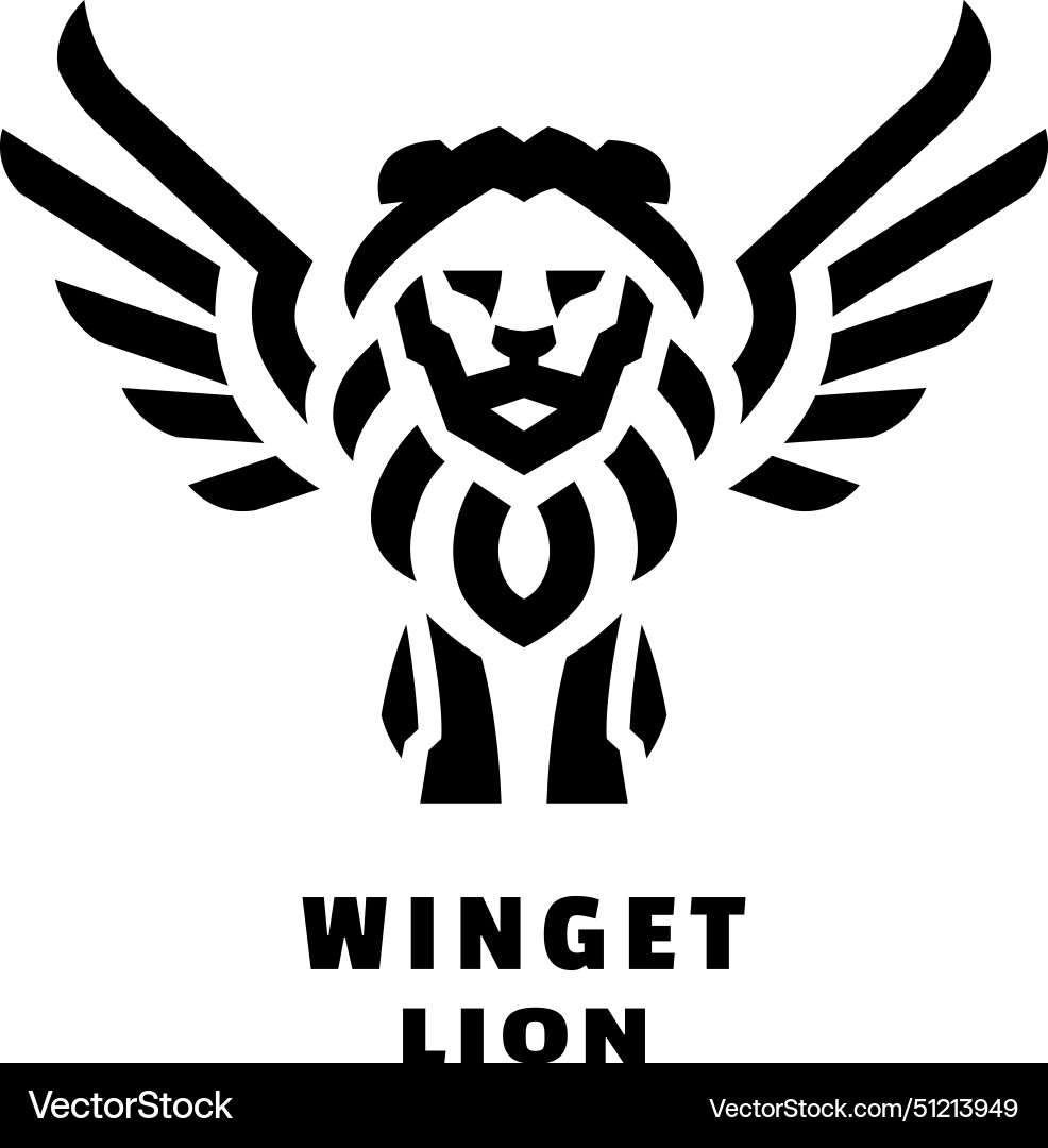 Winged lion logo Royalty Free Vector Image - VectorStock