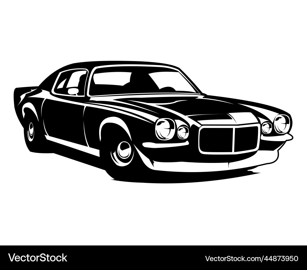1970s chevy camaro car logo isolated Royalty Free Vector