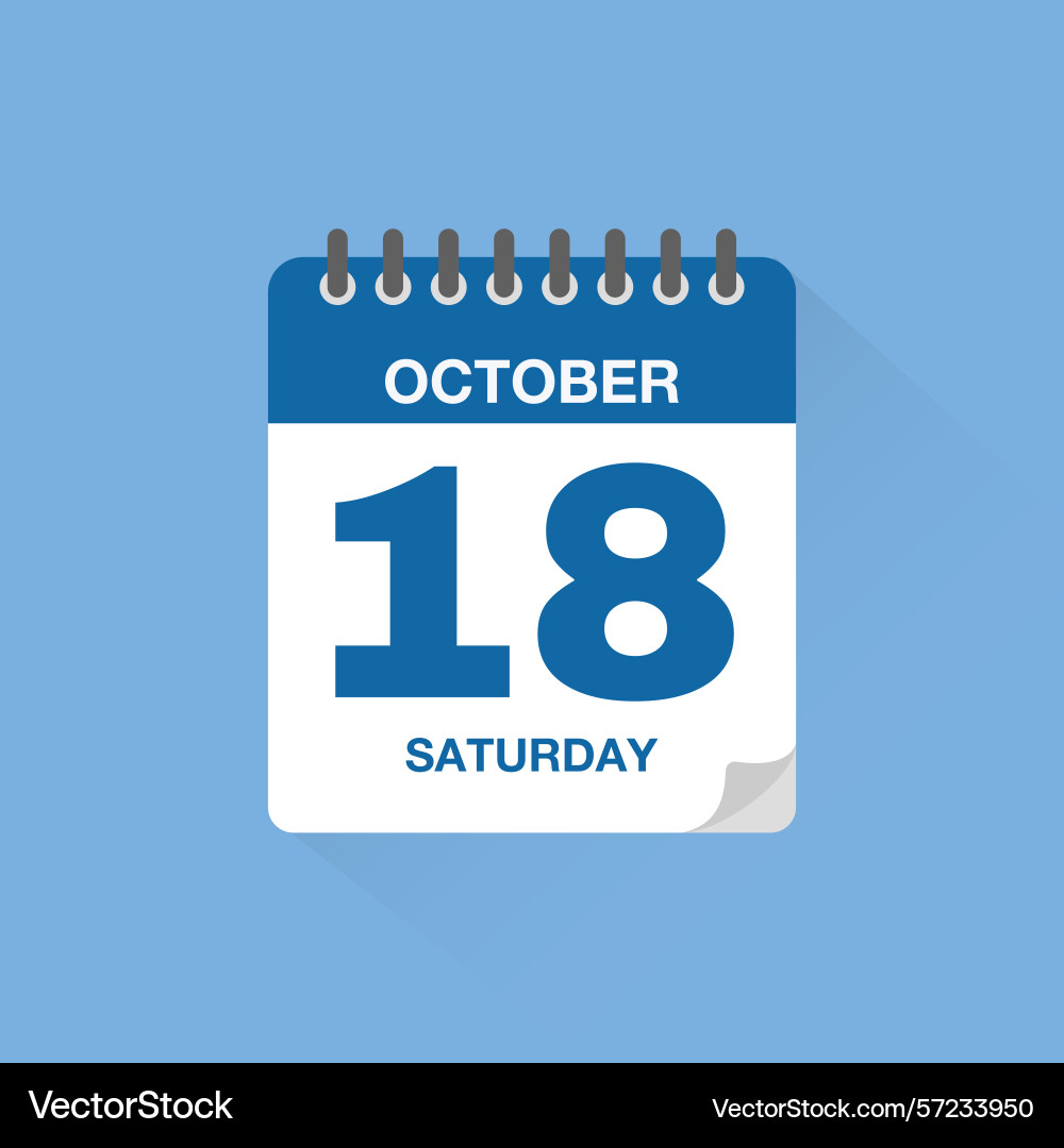 Day calendar with date october icon Royalty Free Vector