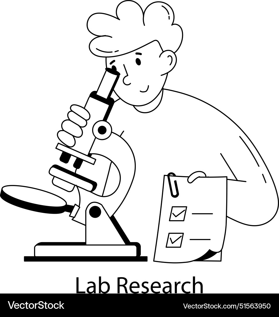 Lab research Royalty Free Vector Image - VectorStock